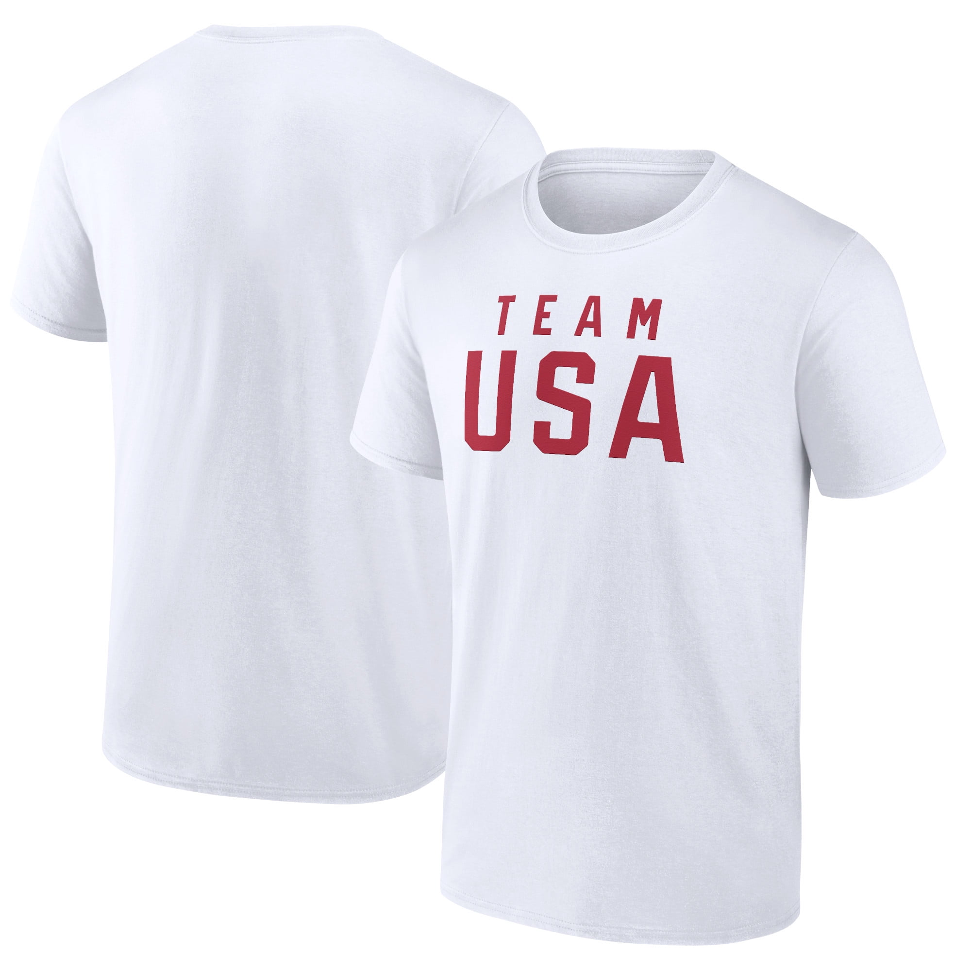 Men's White Team USA 2024 Olympics Wordmark T-Shirt - Walmart.com