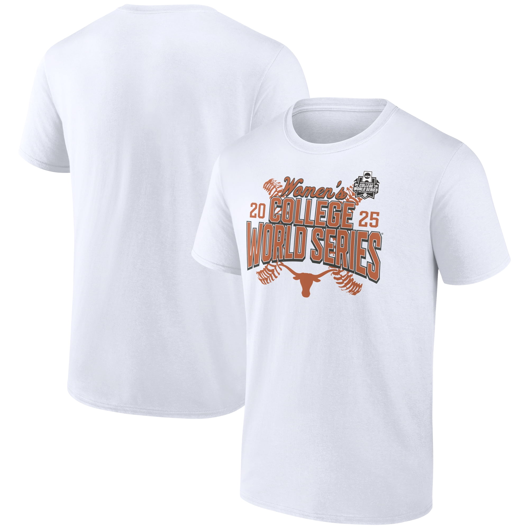 Men's White Texas Longhorns 2025 NCAA Softball Women's College World ...