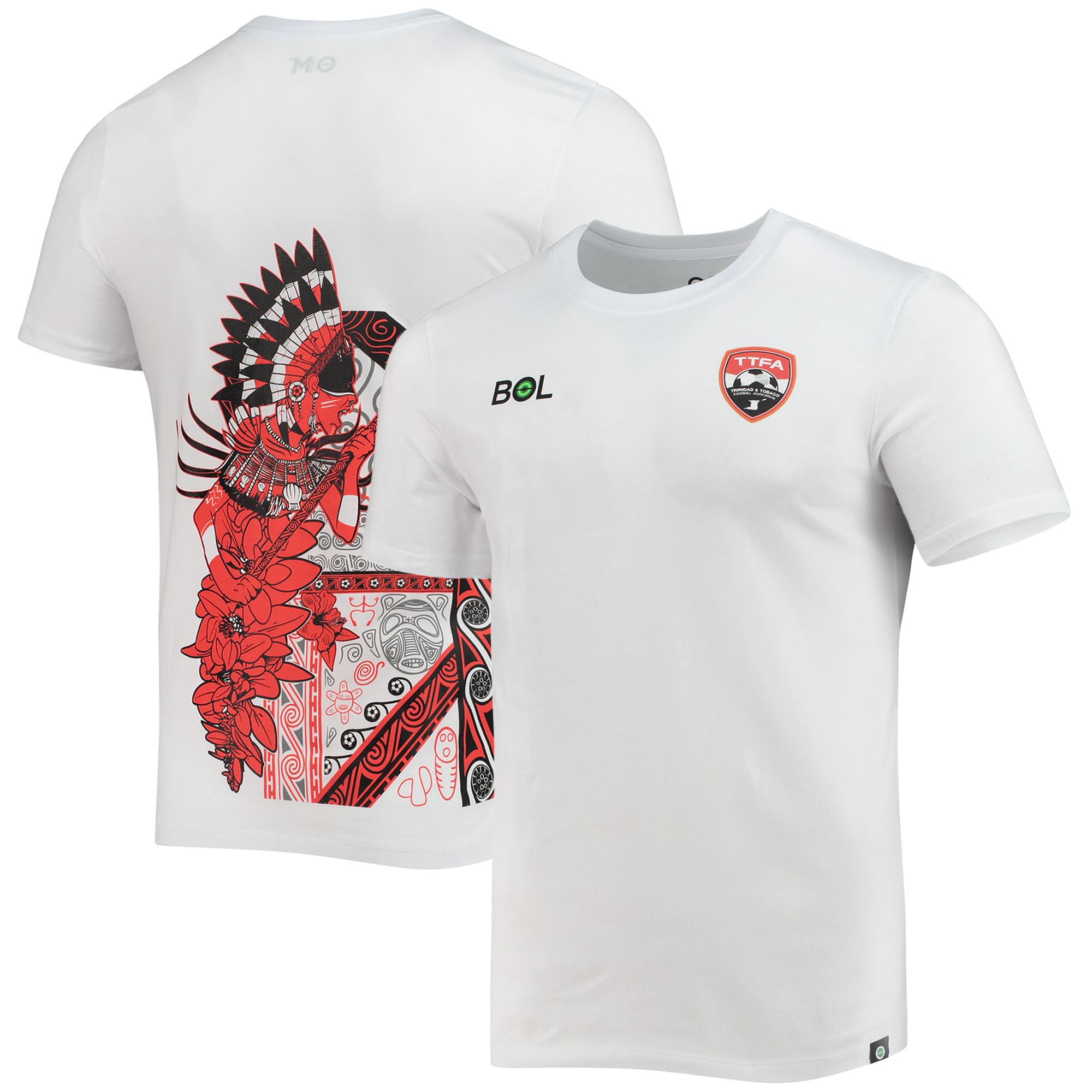 Men's White Trinidad and Tobago National Team Warrior Tribal T-Shirt ...