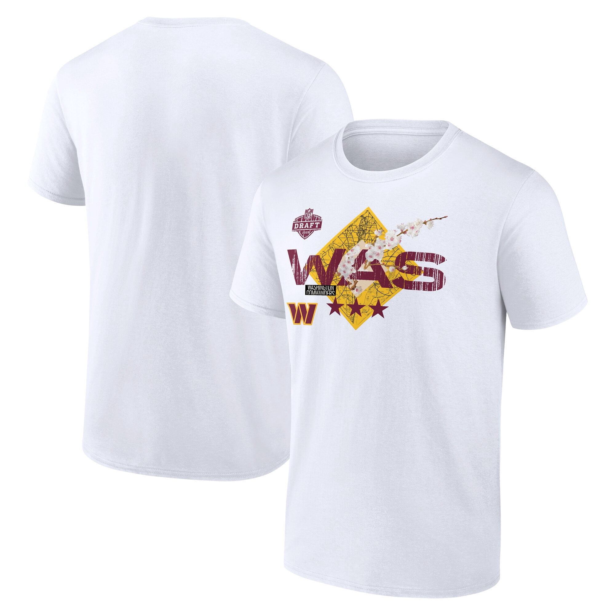 Men's White Washington Commanders 2025 NFL Draft T-Shirt - Walmart.com