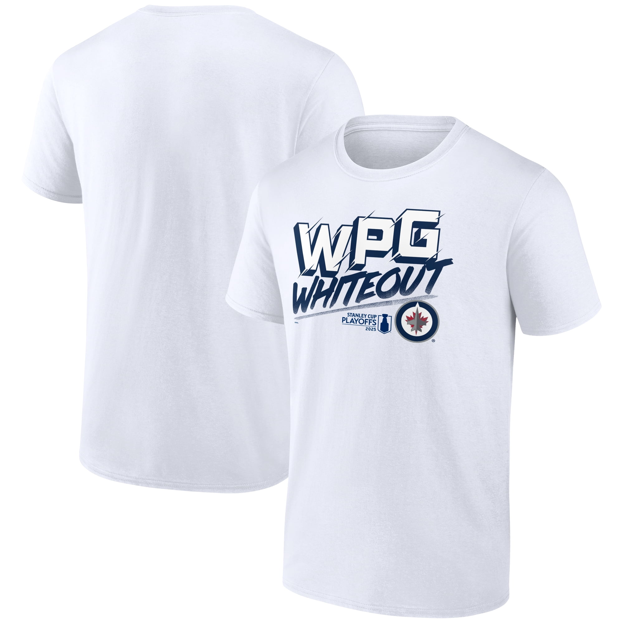 Men's White Winnipeg Jets 2025 Stanley Cup Playoffs Slogan T-Shirt ...