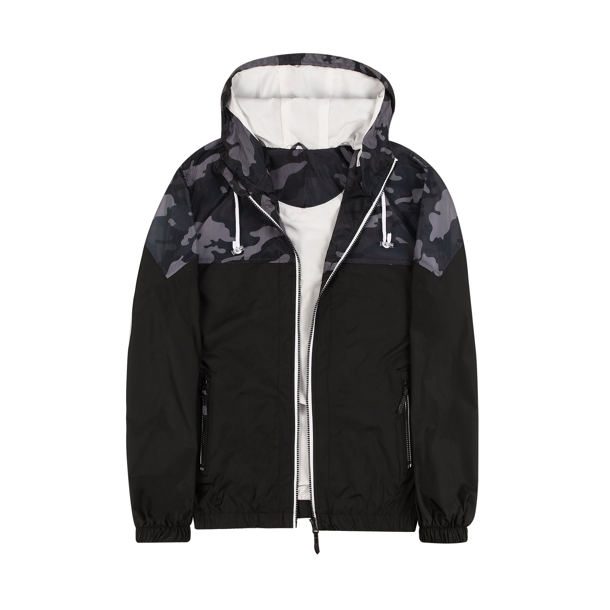 Men's Windbreaker Jacket Lightweight Water-Resistant Wind Breaker ...