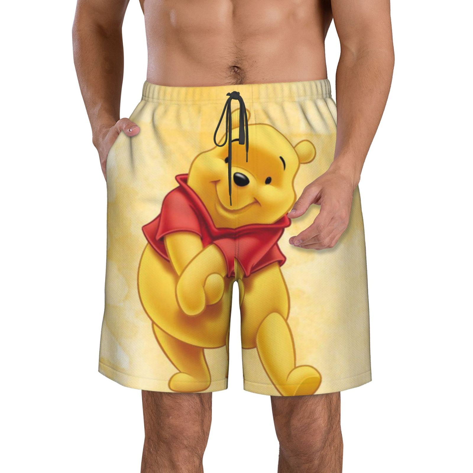 Men's Winnie The Poo Beach Shorts Hot Summer Swim Trunks Sports Running ...
