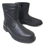 Men's Winter Boots Comfort Leather Faux Fur Lined Zipper Ankle Shoes ...