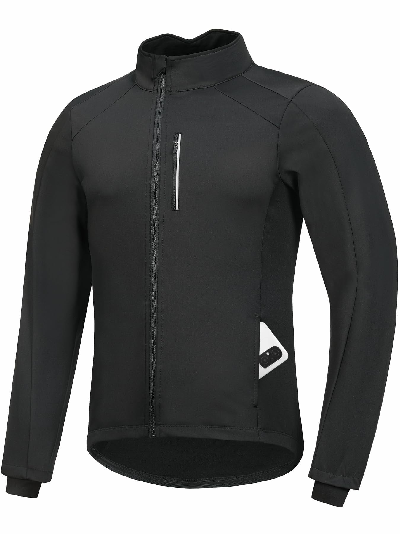 Men's Winter Cycling Jacket Thermal Fleece Lined Bicycle Biking Jacket ...