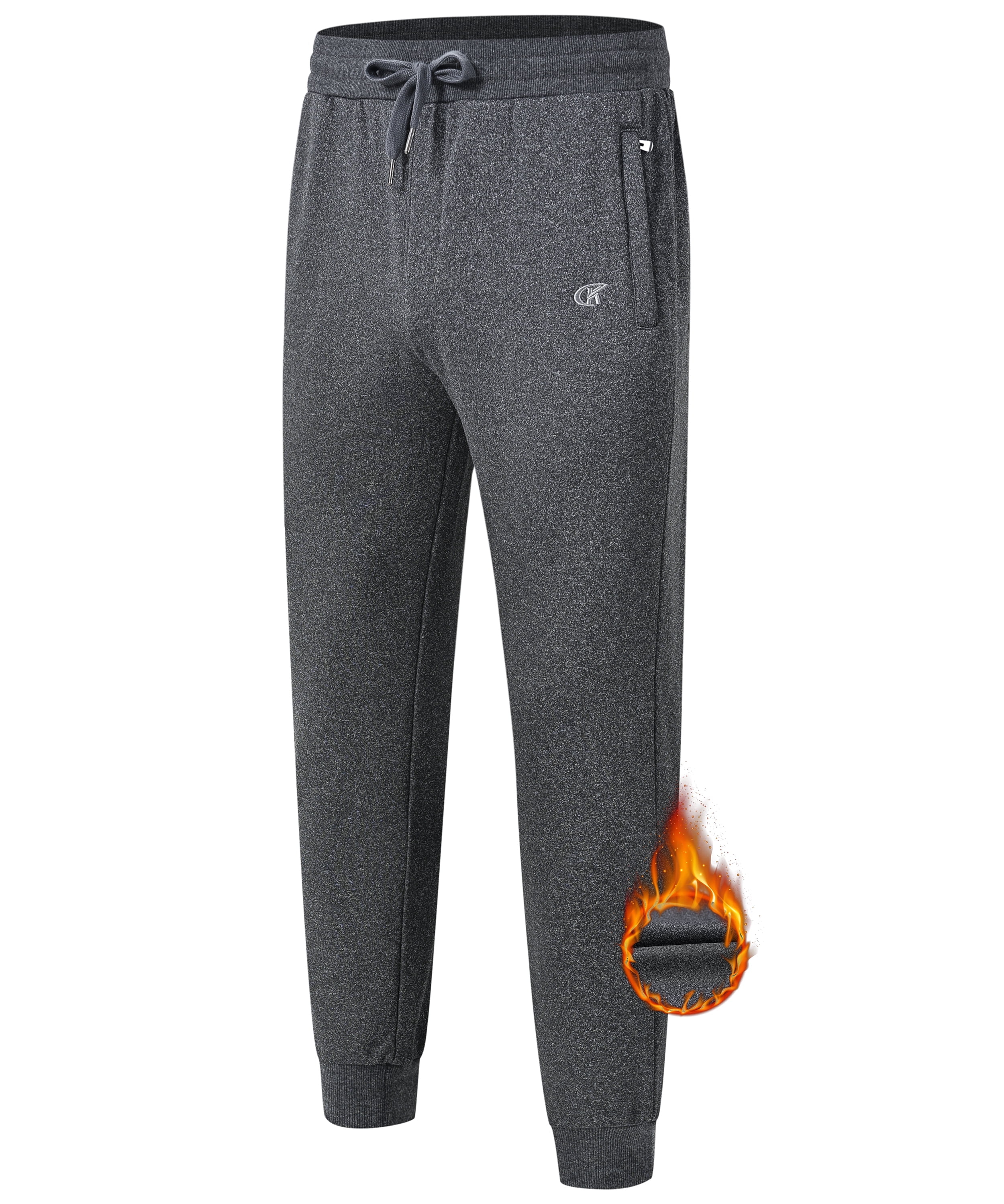 Men's Winter Fleece Pants Sherpa Lined Sweatpants Active Running Jogger ...