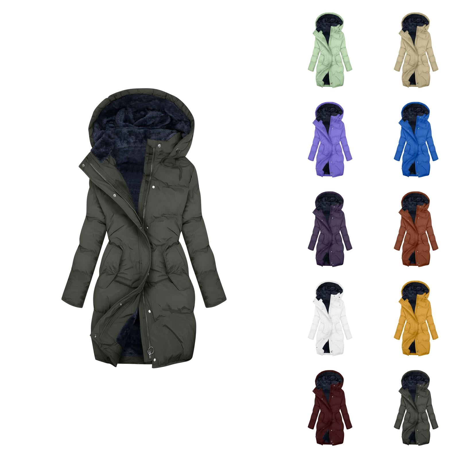 Men's Winter Hooded Coat with Trim – Heavyweight Insulated, Windproof ...