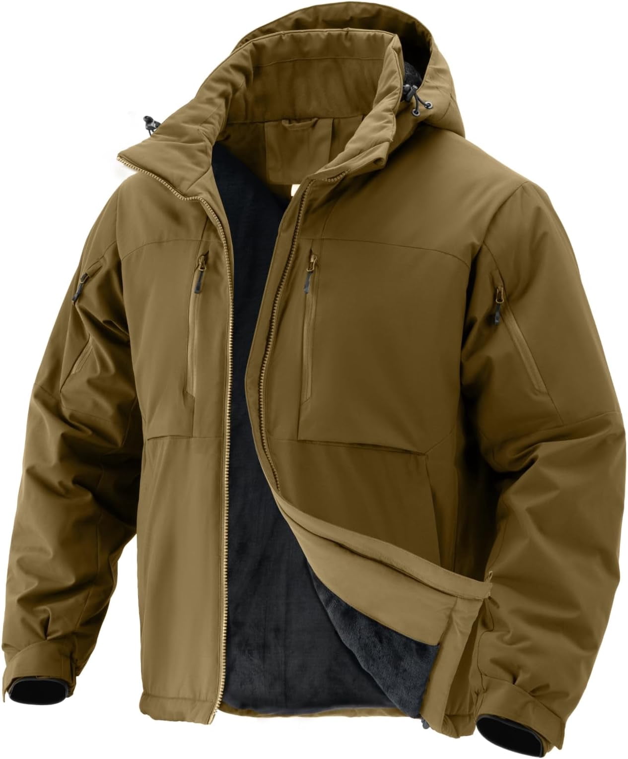 Men's Winter Insulated Coat Warm Water Resistant Skiing Parka Jacket ...