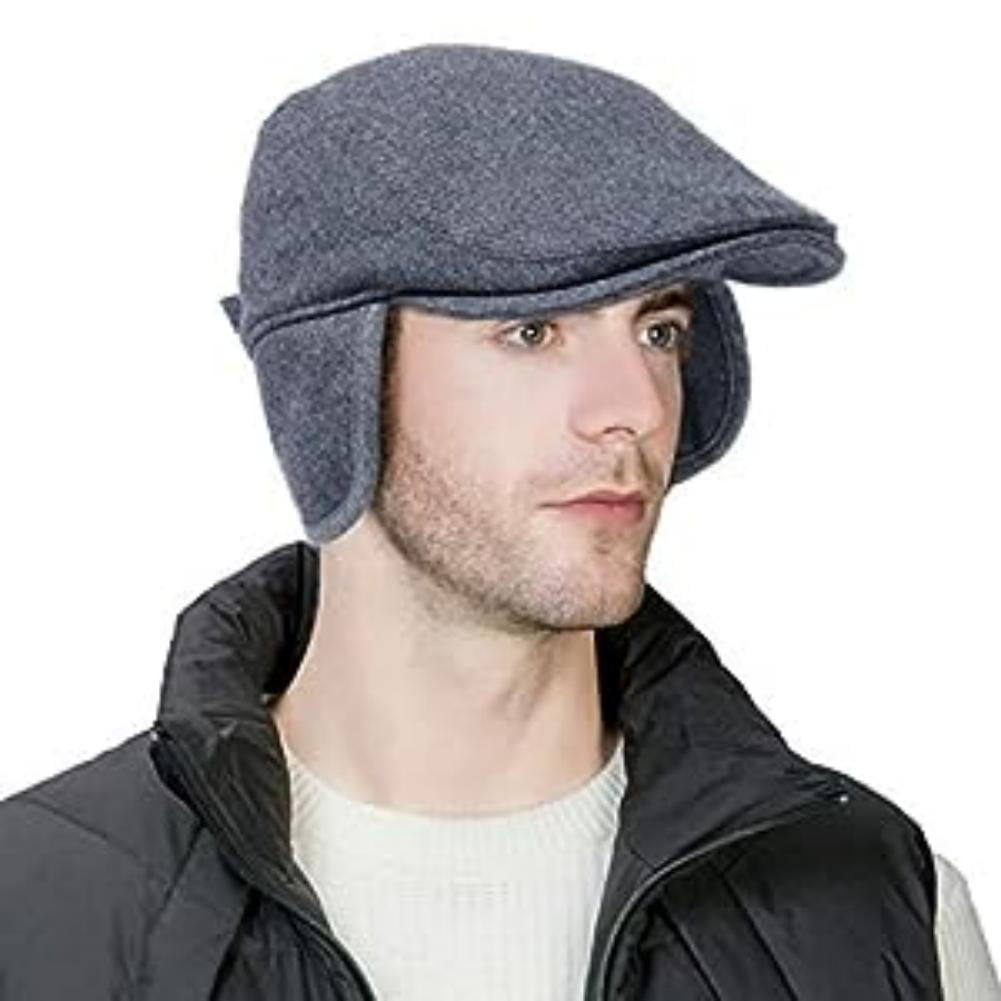 Men's Winter Newsboy Trapper Basecap with Ear Flaps Warm, Insulated ...