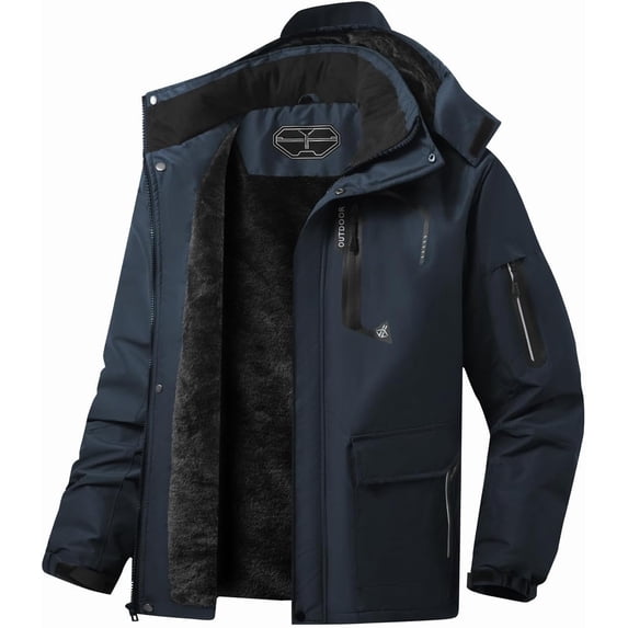 Men's Winter Ski Jacket Warm Snow Coats Fleece Snowboard Jackets ...