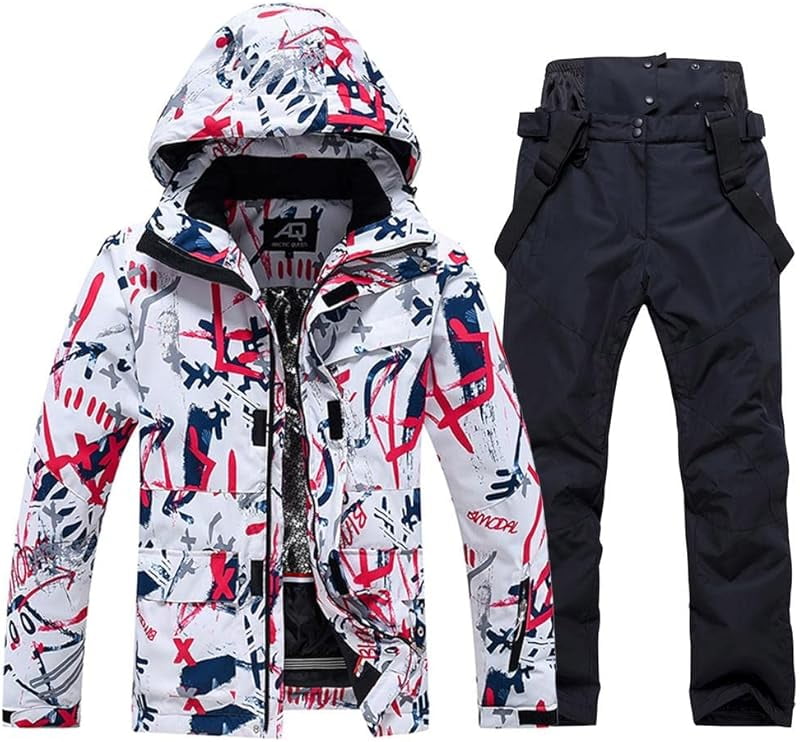 Men's Winter Snowsuit Waterproof Windproof Mountain Jacket and Pant ...