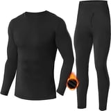 Men's Winter Thermal Top and Bottom with Fleece Lined Base Layer Set ...
