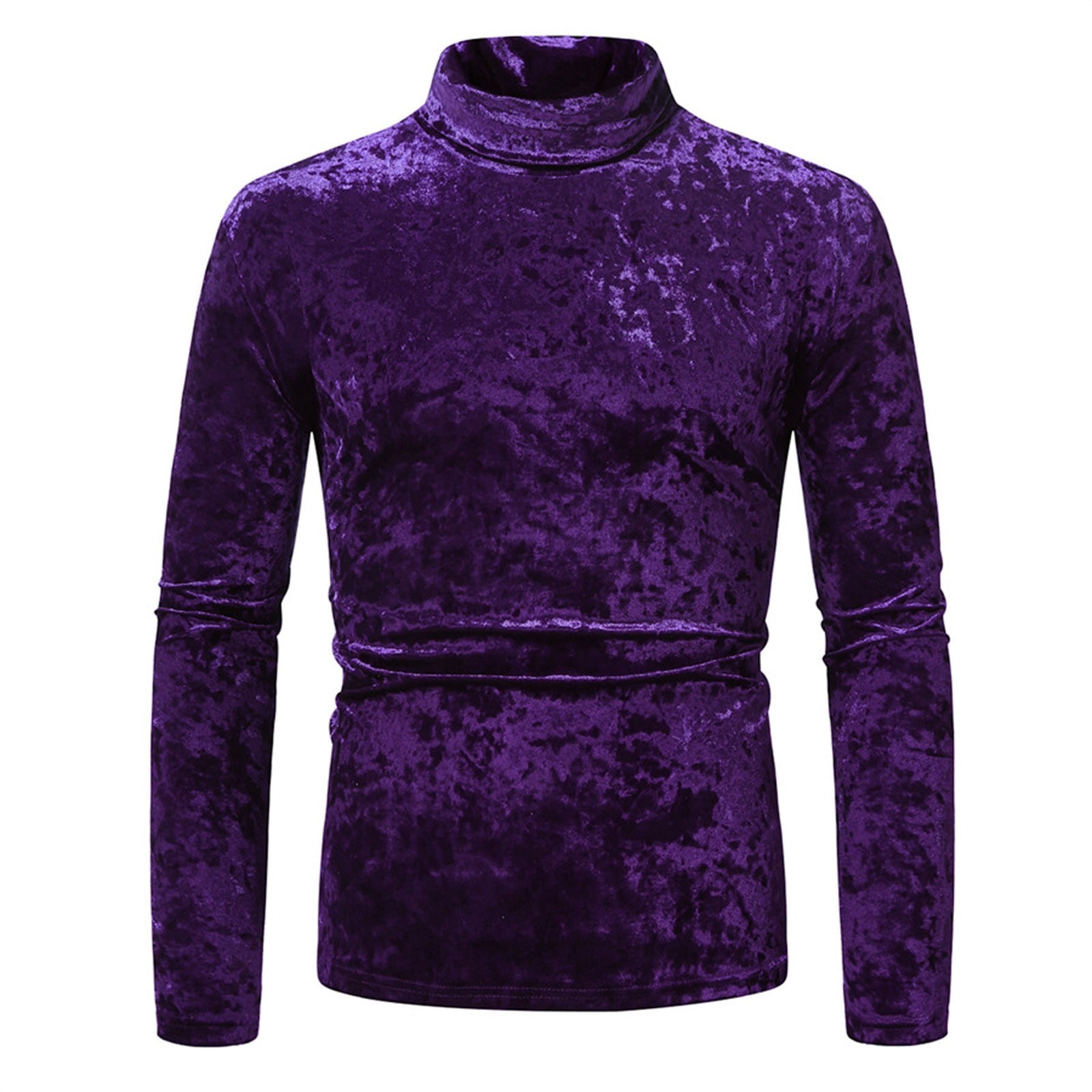 Men's Winter Thermal Velvet Stand Collar Long Sleeve Base Layer Shirt ...