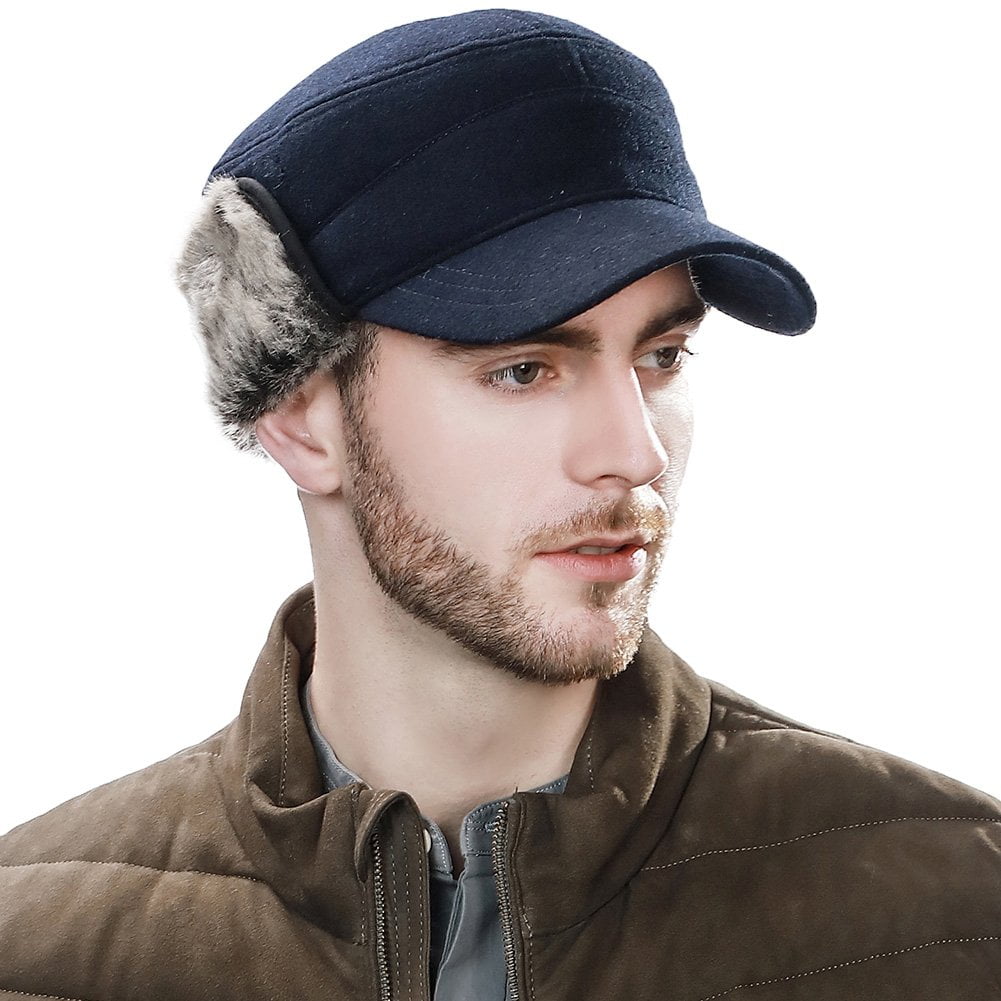 Men's Winter Trapper Basecap Newsboy with Ear Flaps Warm, Insulated ...
