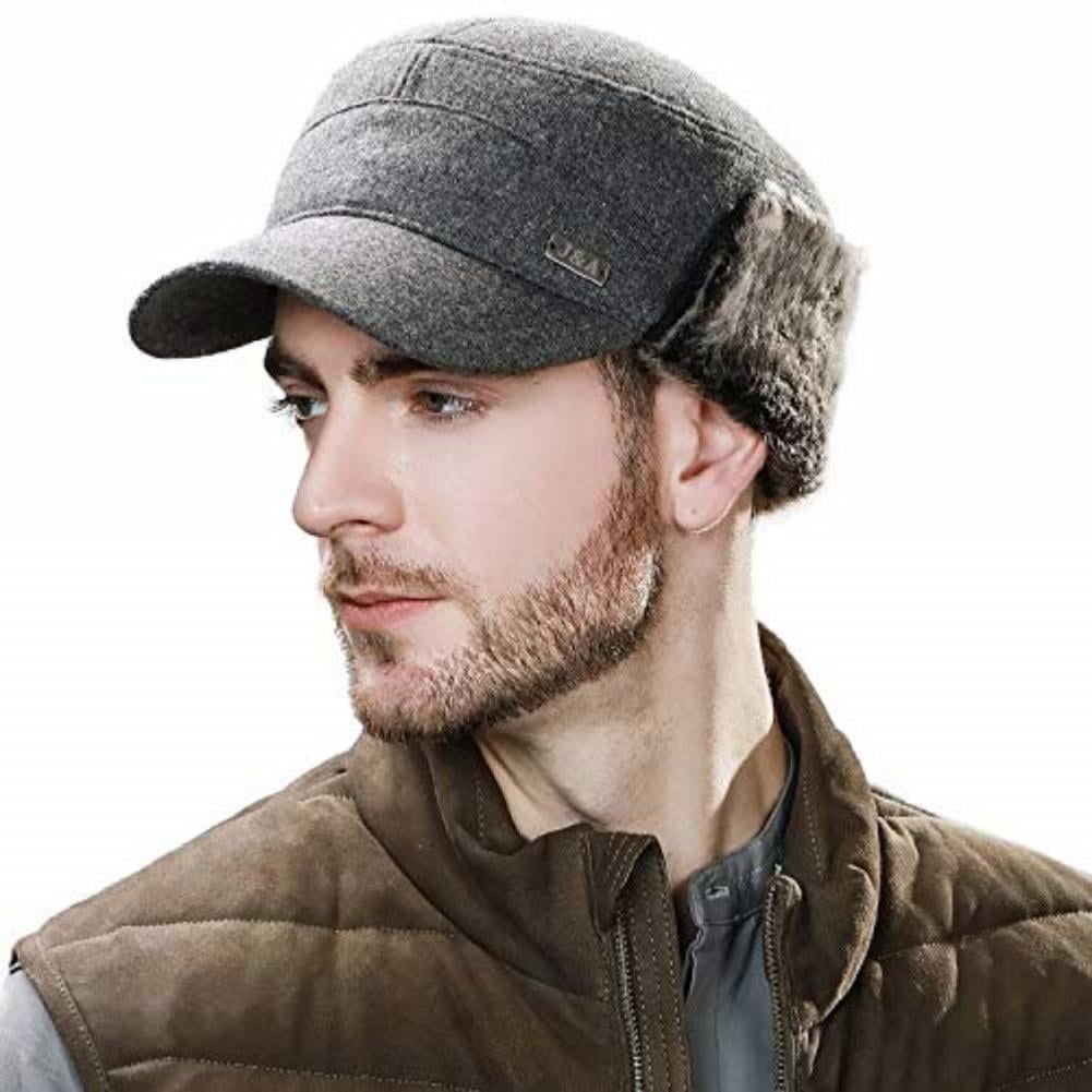 Men's Winter Trapper Newsboy Basecap with Ear Flaps Warm, Insulated ...