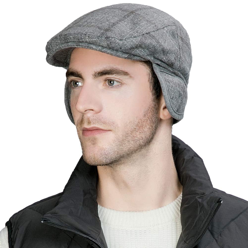 Men's Winter Trapper Newsboy Basecap with Ear Flaps Warm, Insulated ...