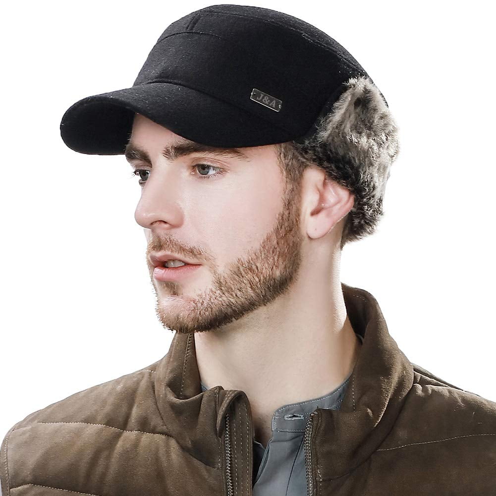 Men's Winter Trapper Newsboy Basecap with Ear Flaps Warm, Insulated ...