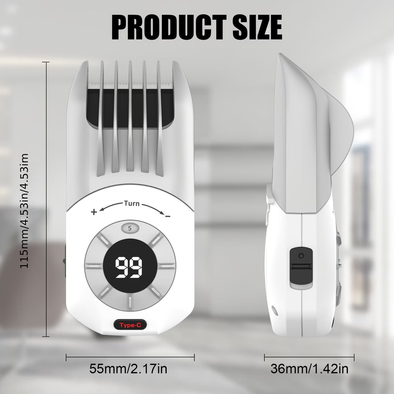 Men's Wireless Hair Clippers Rechargeable Hair Cutting Kit with Type-C ...