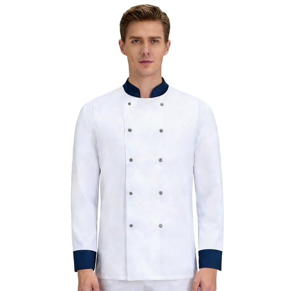 Men's and Women's Chef Jacket, Long Sleeve Button Front Water Resistant ...