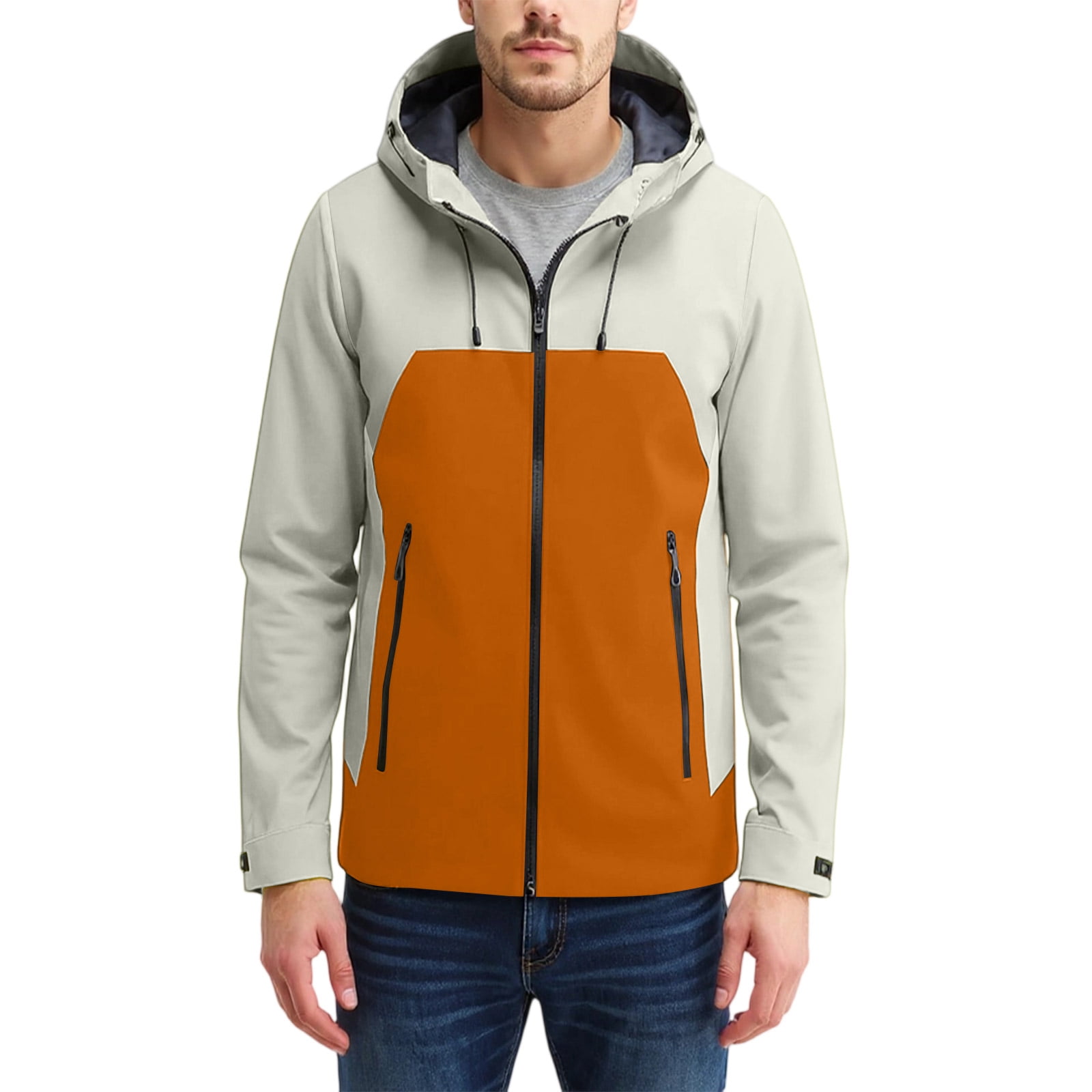 Men's and Women's Color Block Outdoor Sports Windbreaker Jacket Coat ...
