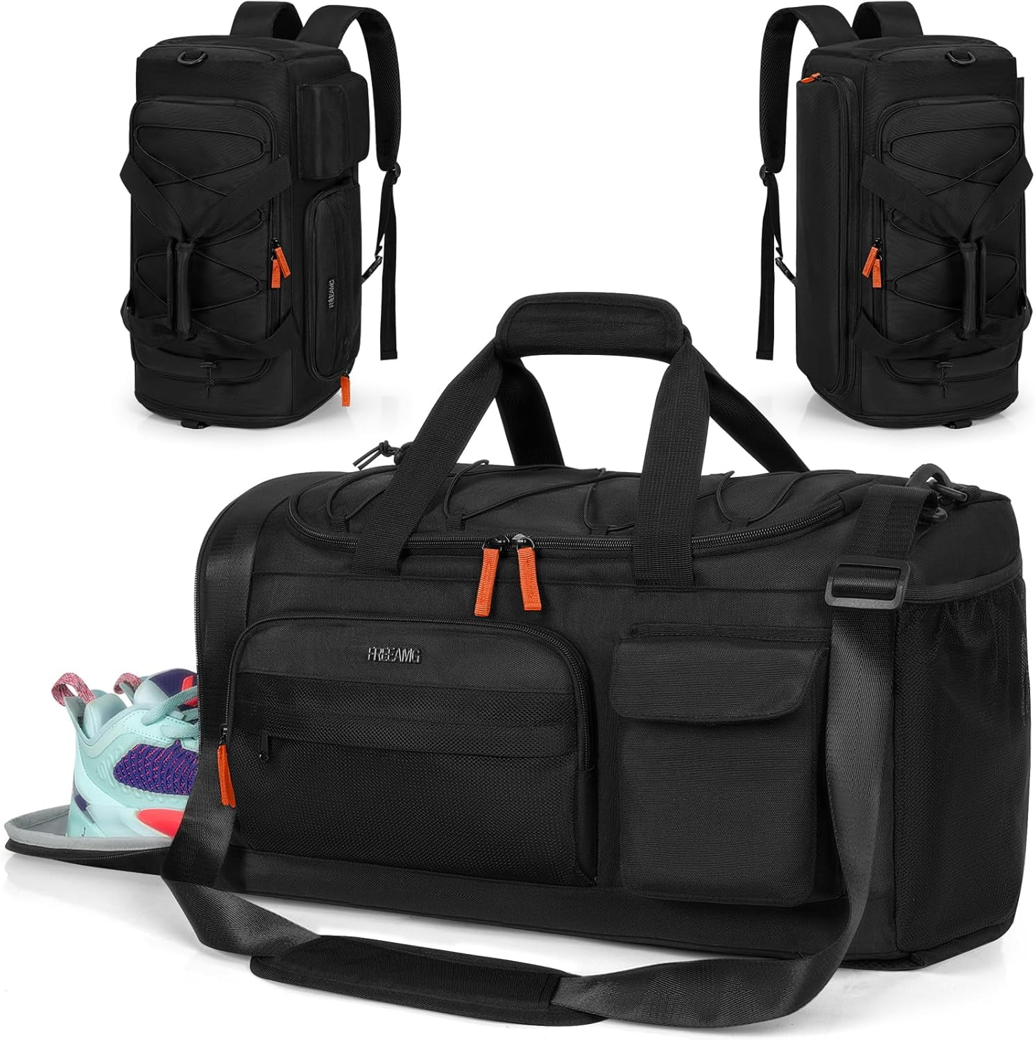Men's and Women's Gym Backpack, 35L Sports Duffle Bag with Shoe and ...