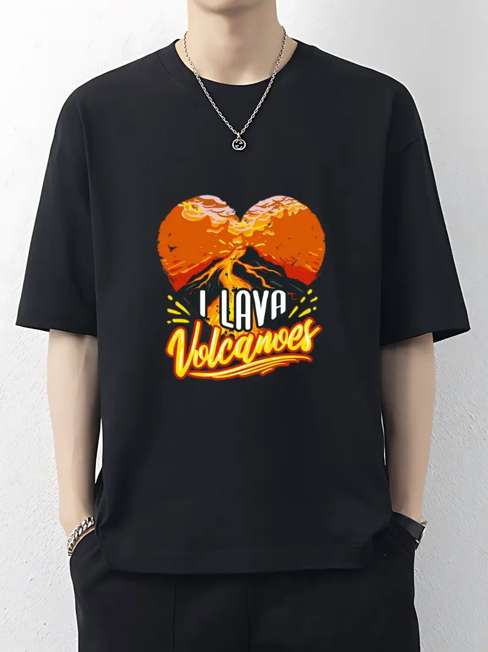 Men's & Women's Lava Volcanoes Graphic T-Shirt - Volcano Eruption ...