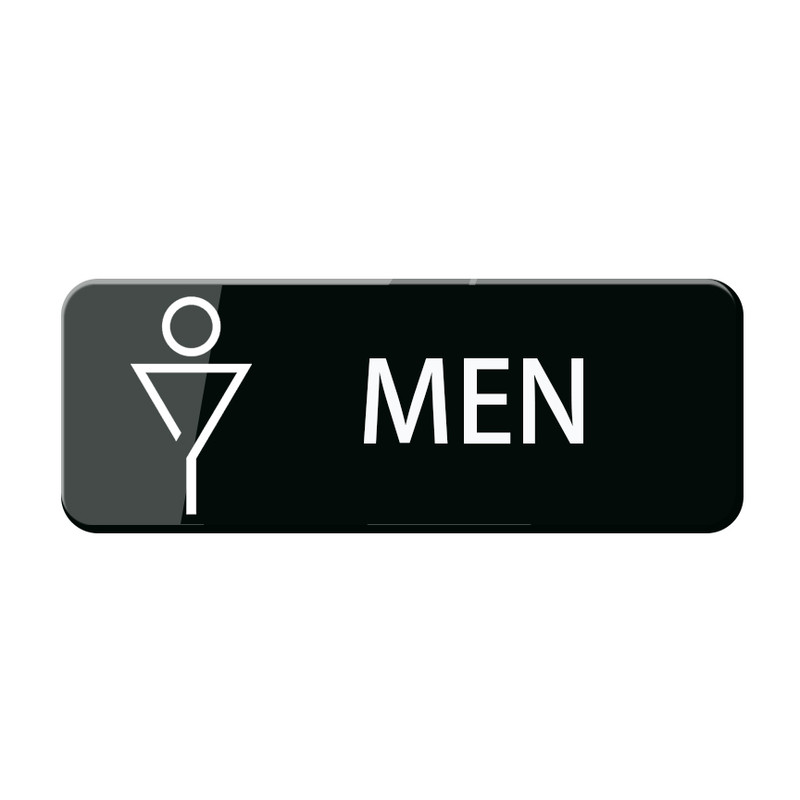 Men's & Women's Restroom Signs, 9 x 3 inche - Durable Horizontal Self ...