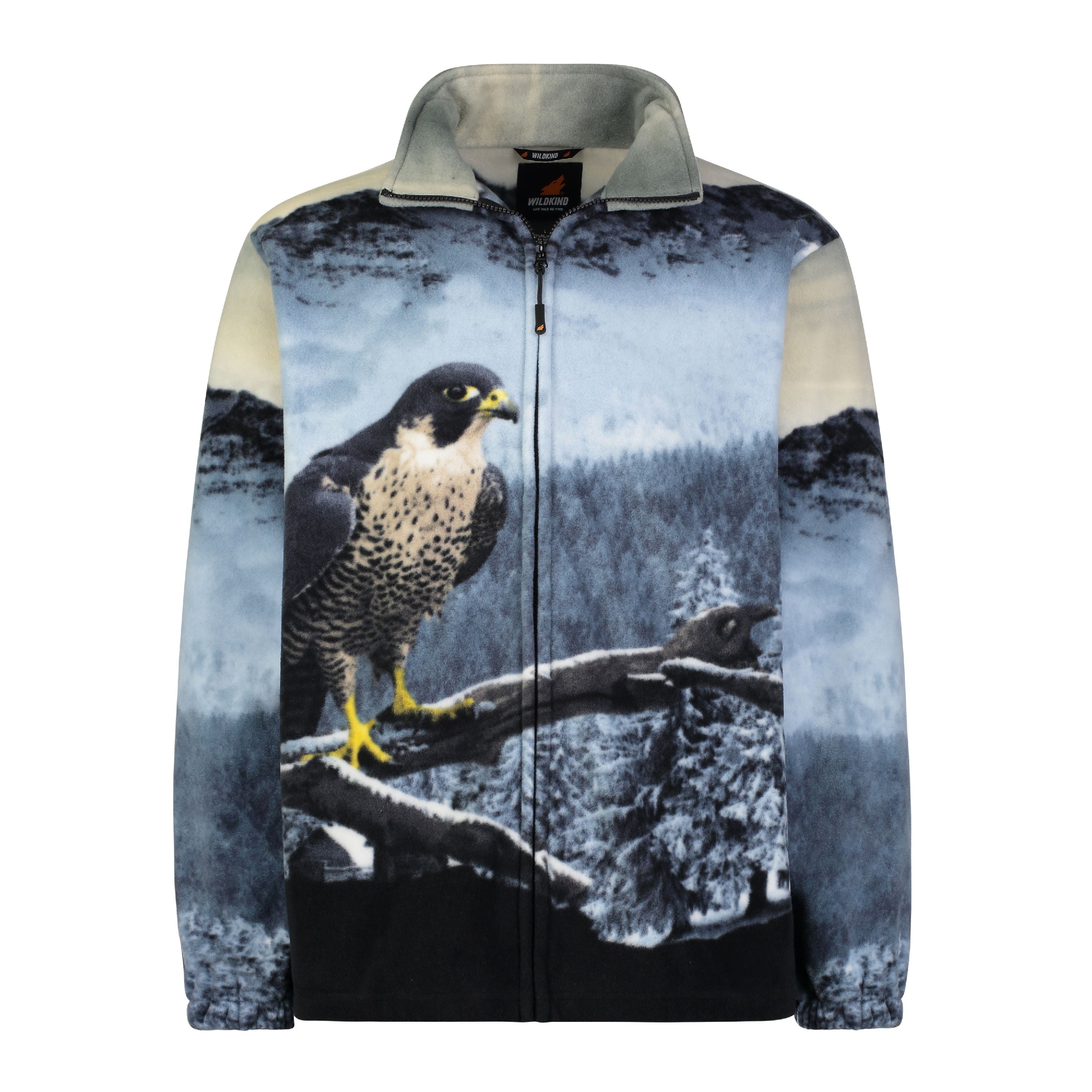 Men's Women's Sweater Jacket Full Zip Fleece Falcon Wildlife Sweatshirt ...