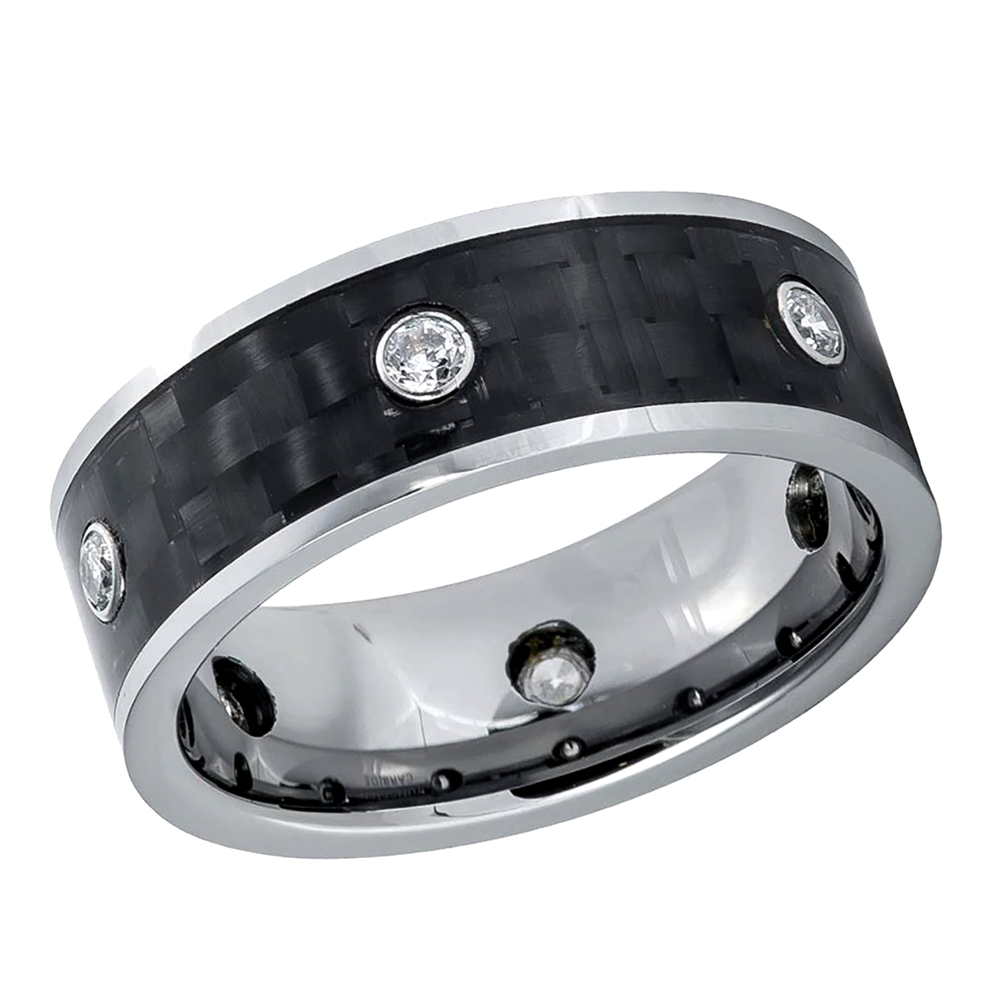 Men's Women's Tungsten Wedding Band Engagement Ring 8mm High Polished ...