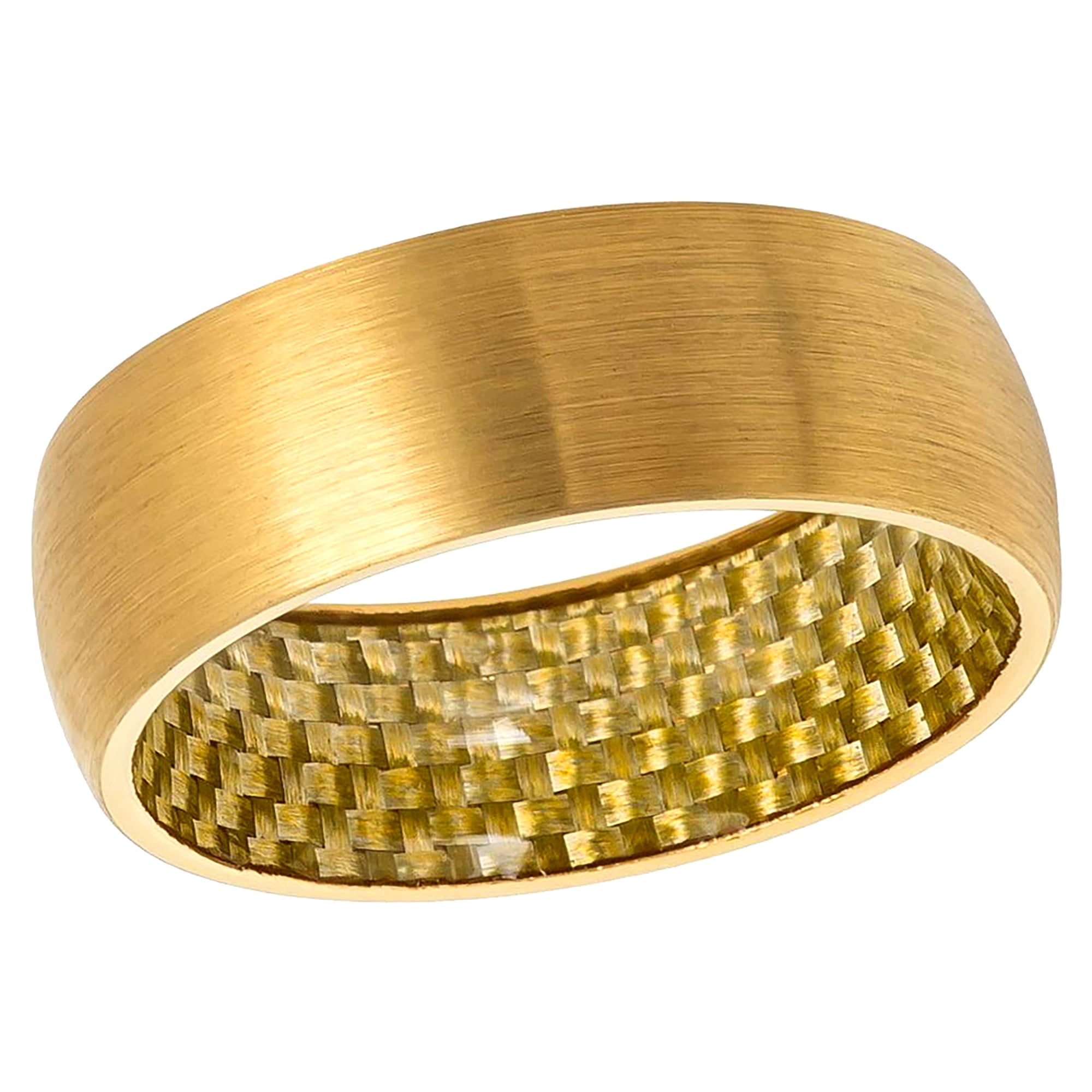 Men's Women's Tungsten Wedding Band Engagement Ring 8mm Yellow Gold ...