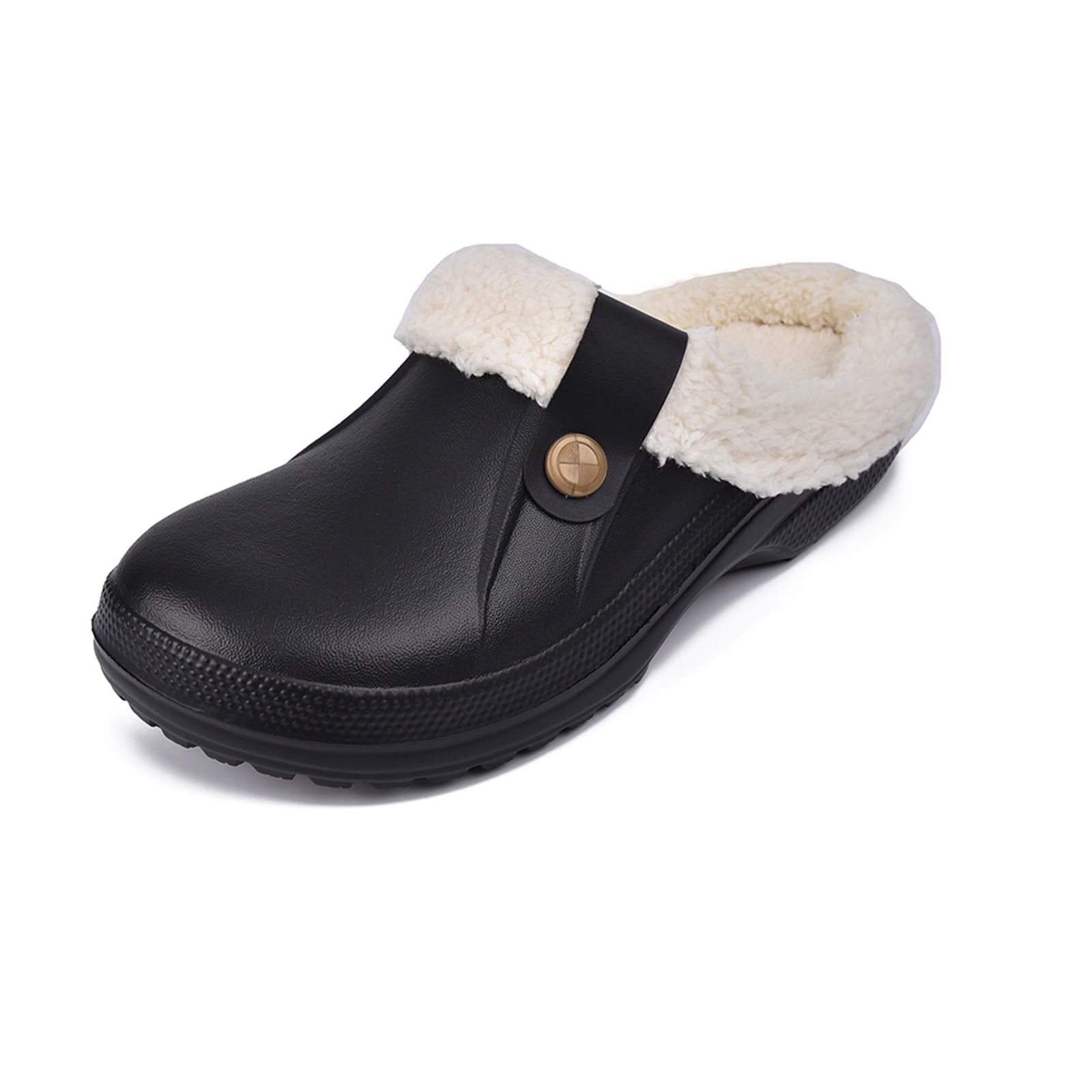 Water Resistant Men's Women's Winter Clogs Slippers, Warm Comfortable ...