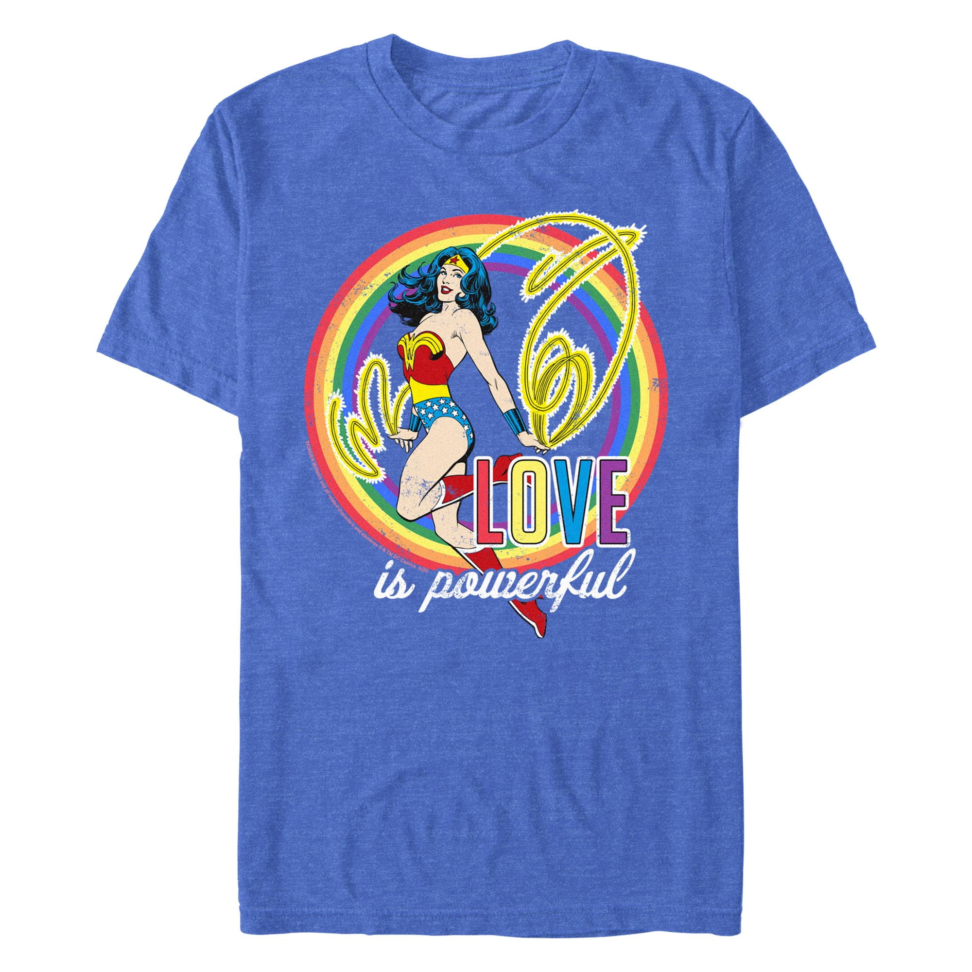Men's Wonder Woman Love Is Powerful Lasso Pose Graphic T-Shirt ...