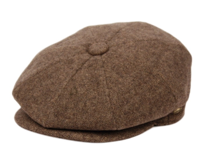 Men's Wool Blend Tweed Herringbone Newsboy Ivy Cap Snap Brim Gatsby Hat ...