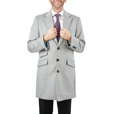 Alberto Nardoni Mens Dress Coat Belted Wool Overcoat Top Coats Full ...