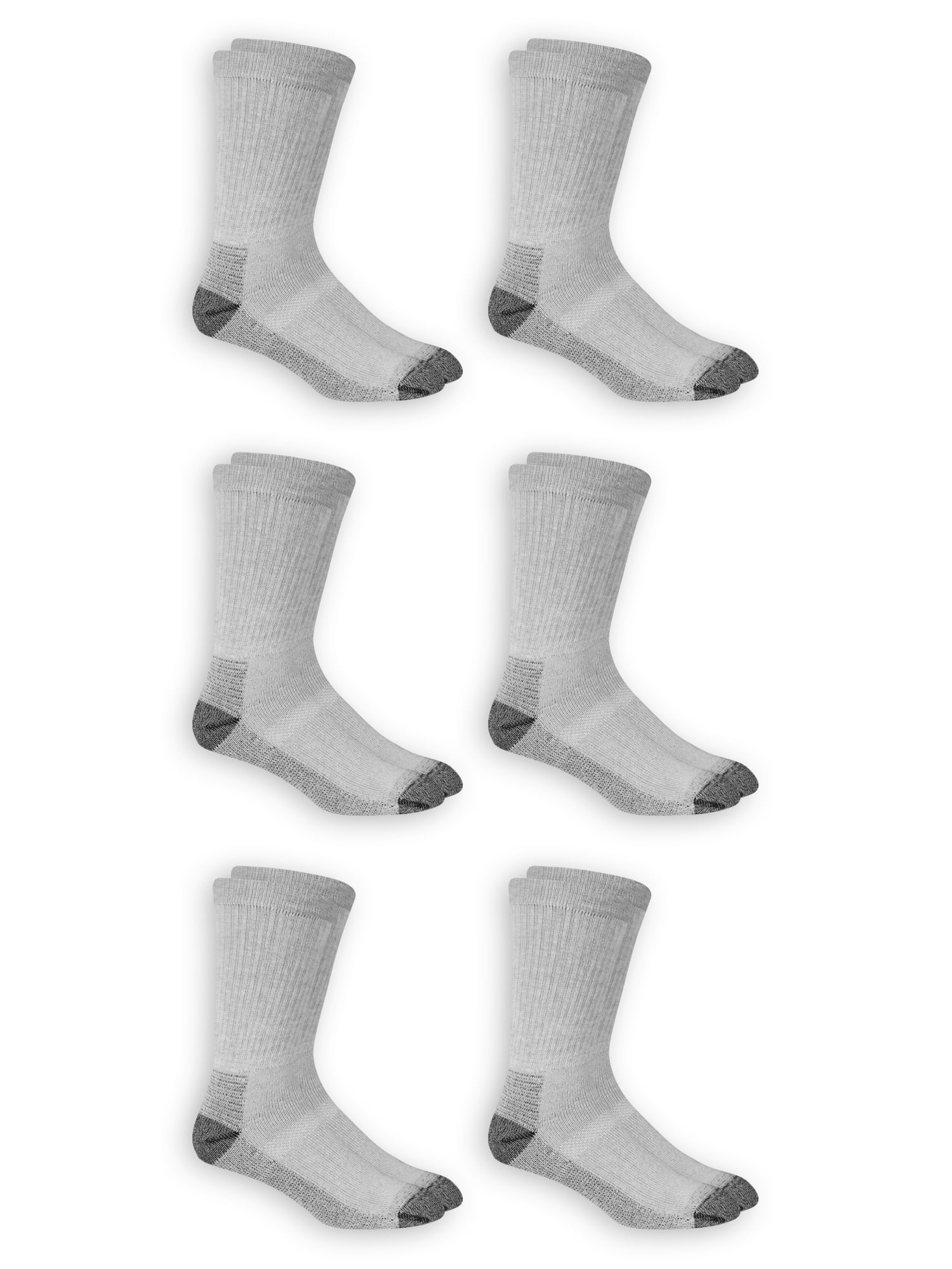 Men's Work Gear Crew Socks 6 Pairs - Walmart.com