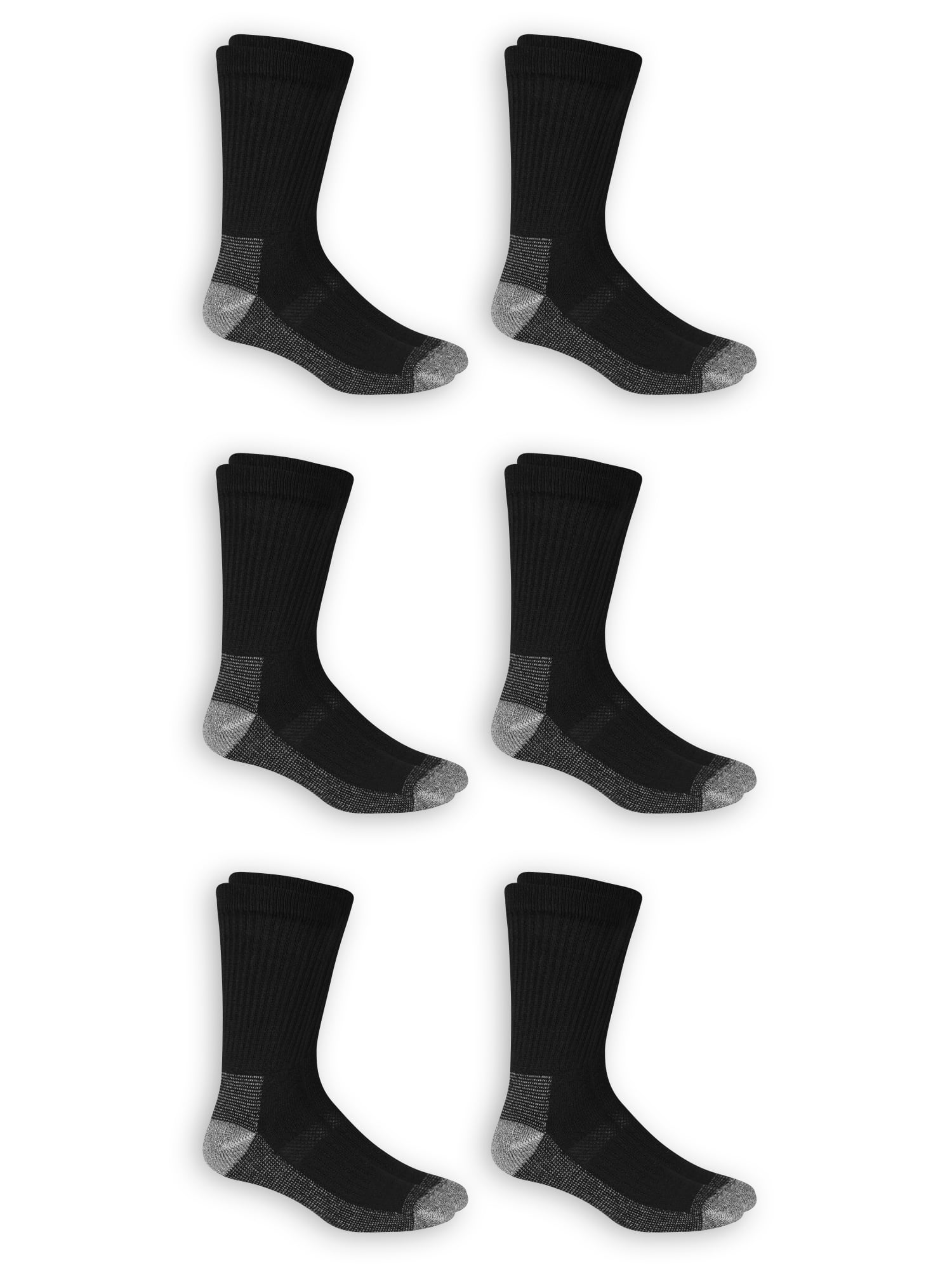 Men's Work Gear Crew Socks 6 Pairs - Walmart.com