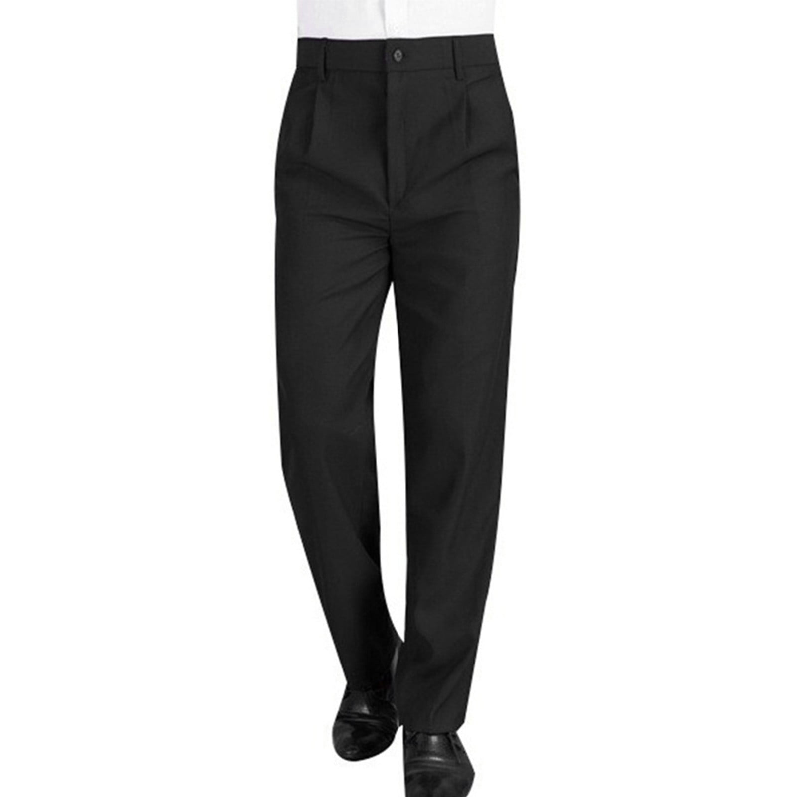 Men's Work Pants Chef Waiter Elastic - Cotton Linen Striped Trousers ...