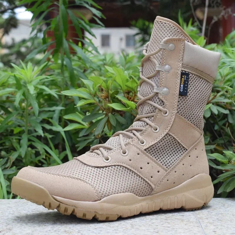 Men's Work Shoes Light Men Combat Ankle Military Army Boots Lace Up ...