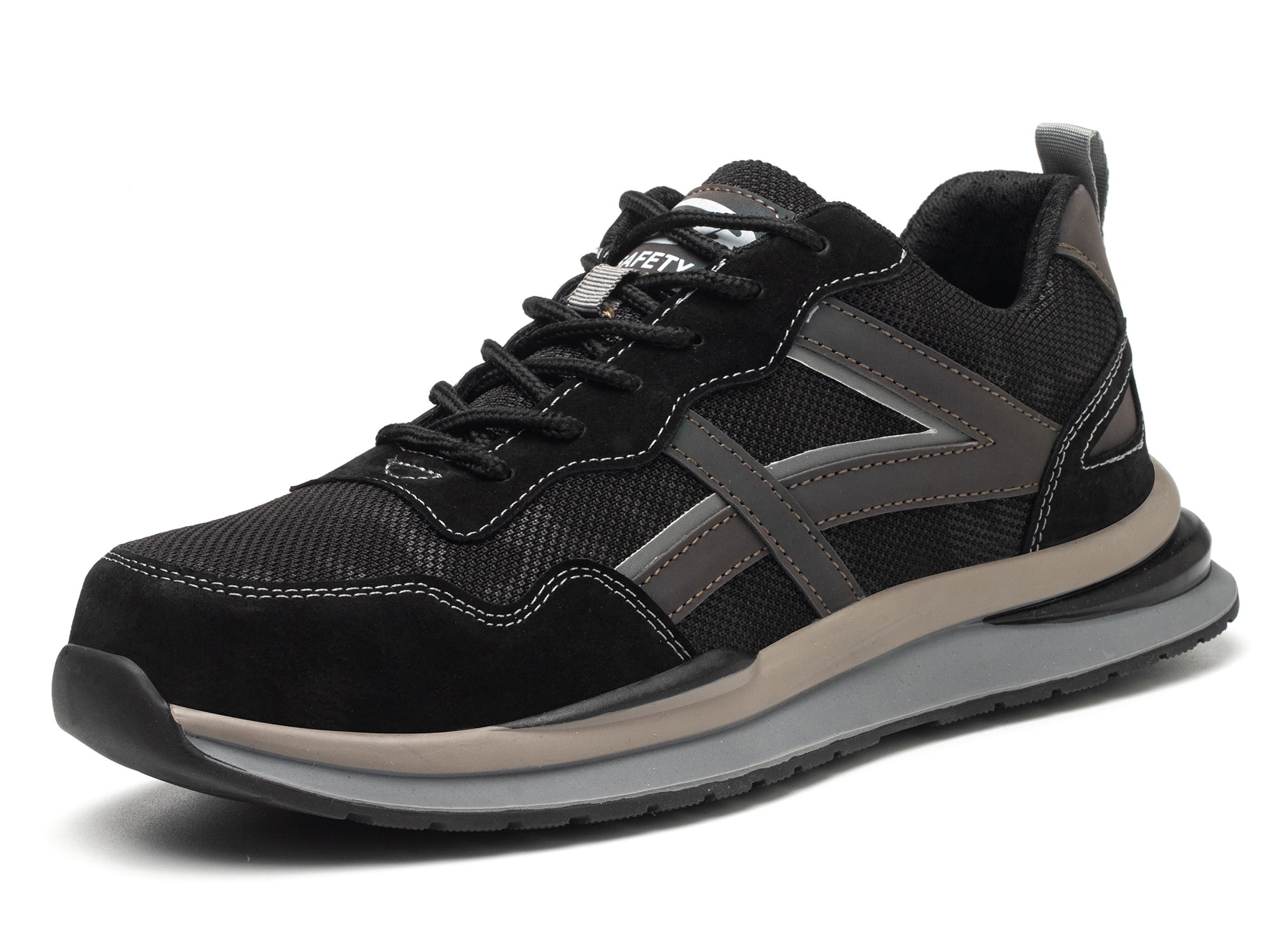 OwnShoe Men’s Work Shoes Steel Toe Safety Shoes Lightweight Work ...