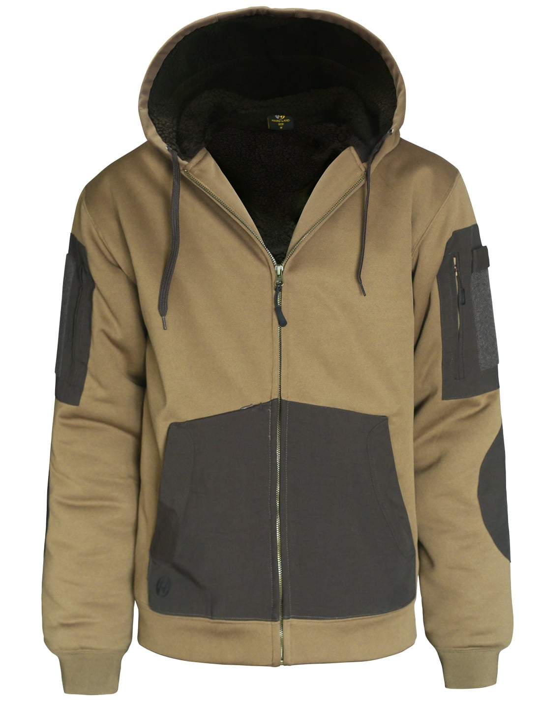 Men's Work Zip Up Hoodie Heavyweight Water Resistant Thermal Lined ...