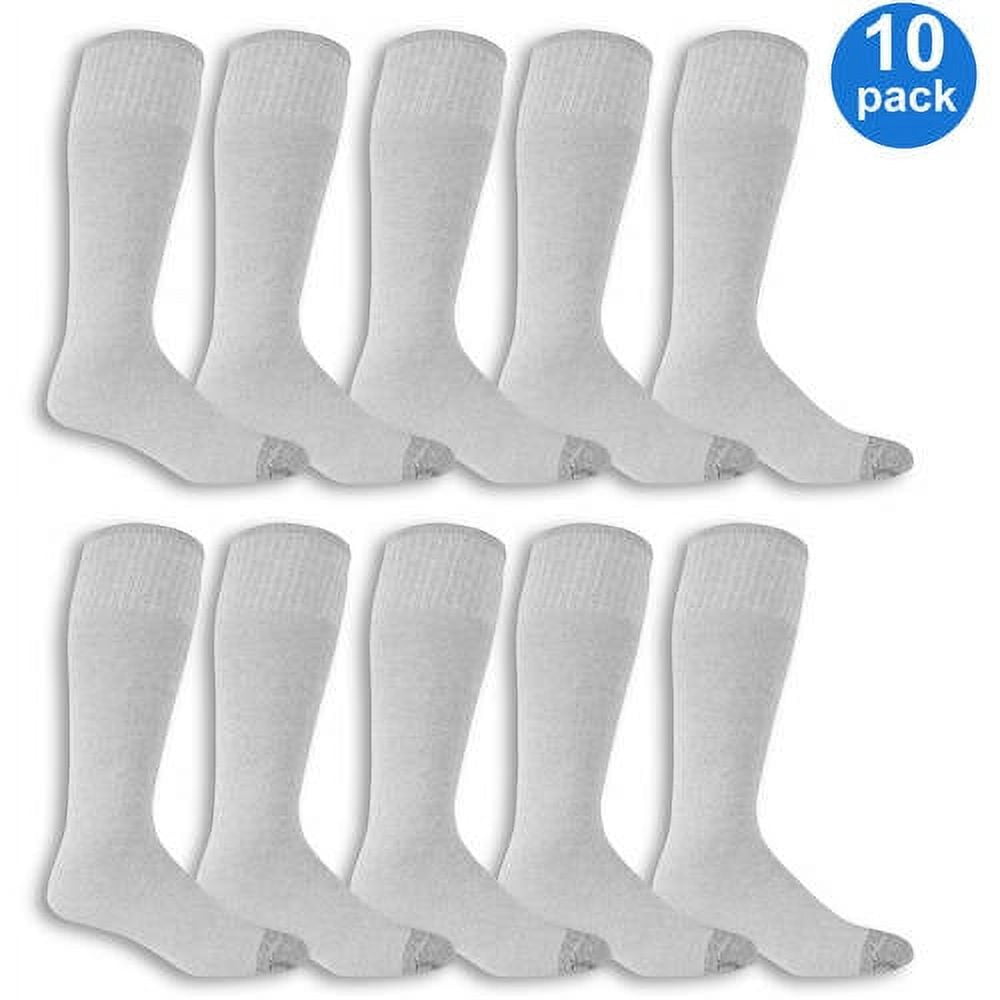 Fruit of the Loom, Men's Workgear Tube Socks, 10 Pack, Full Cushion ...