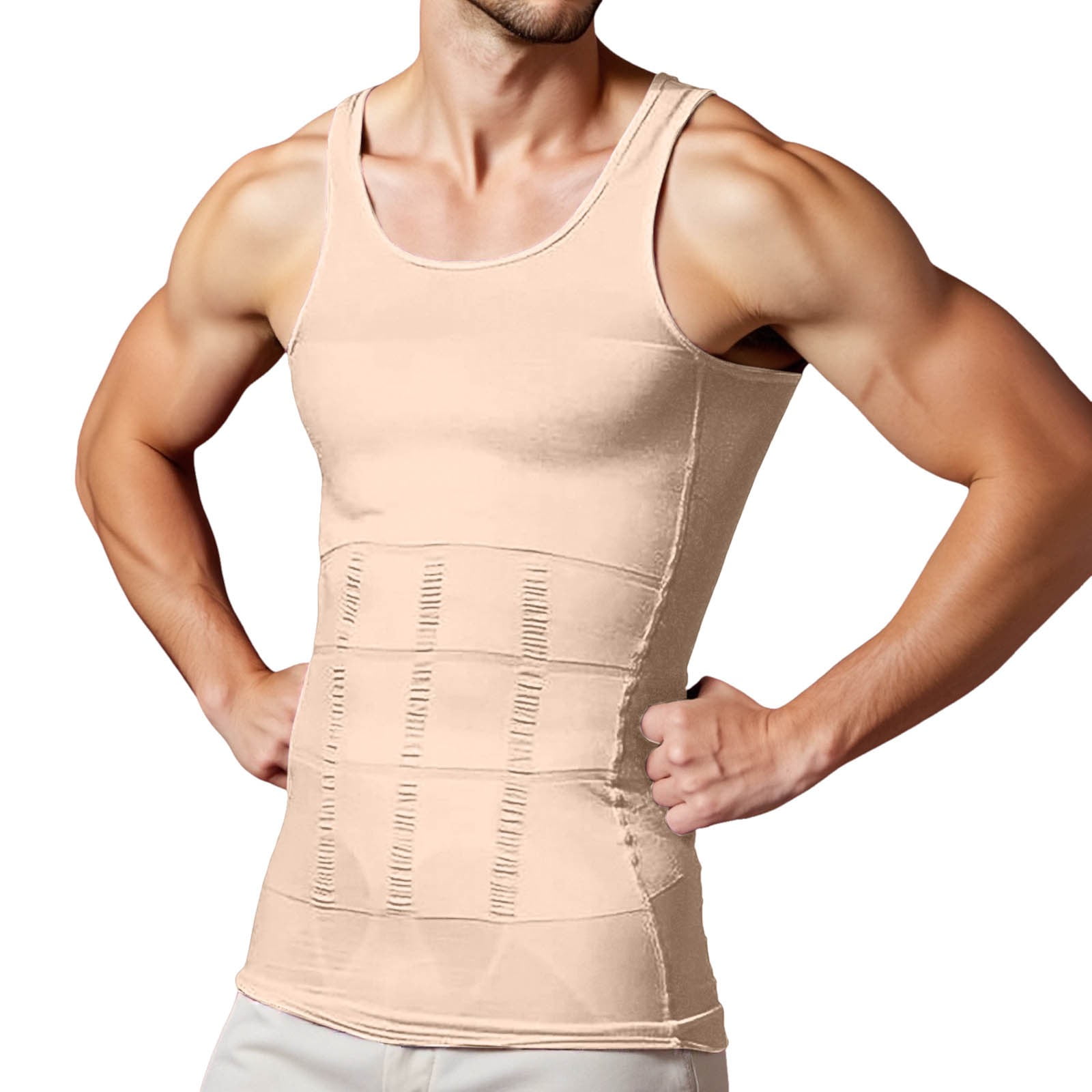 Men's Workout Compression Shirt - Slim Fit Muscle Tank Top with ...