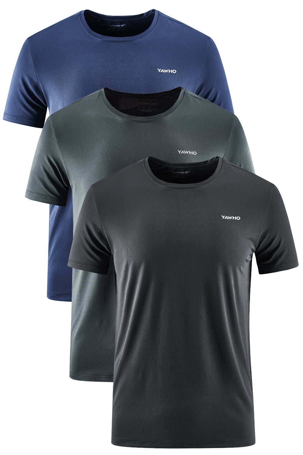 Men's Workout Shirts Active Core Short Sleeve Sport T-Shirt Dry Fit Mesh Athletic Shirts ...