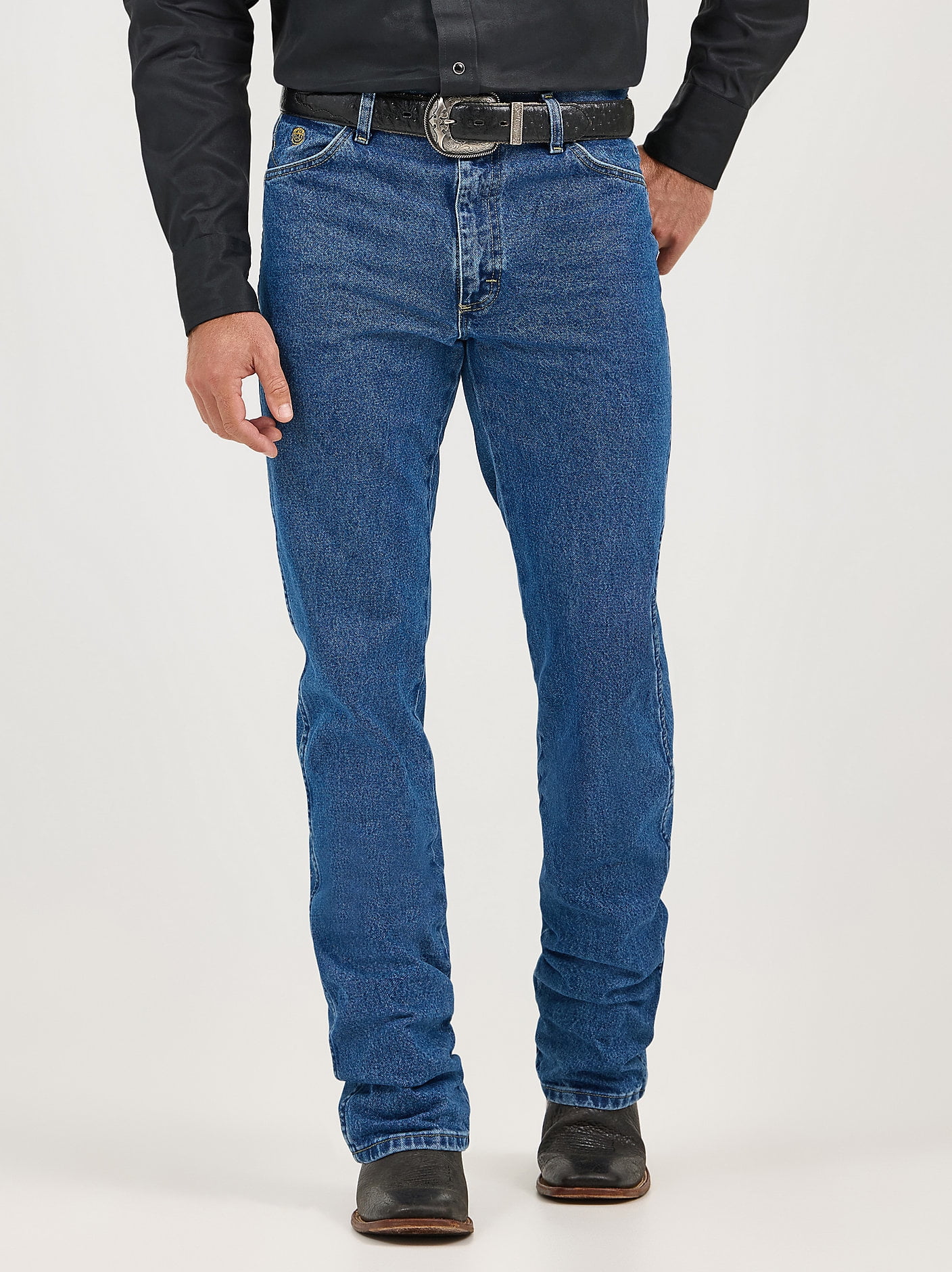 Men's Wrangler George Strait Cowboy Cut Original Fit Jean - Heavyweight Stone Denim - Walmart.com