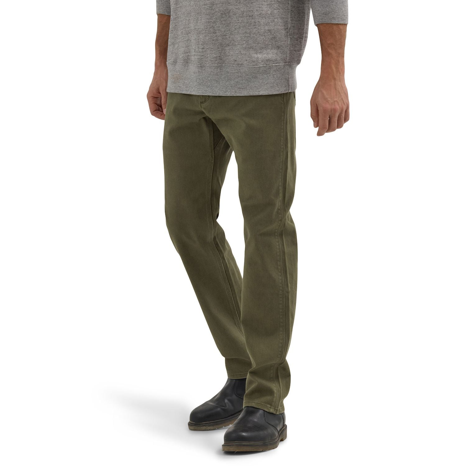 Men's Wrangler Peak Comfort Regular Fit Twill Pants Color: Olive Night ...
