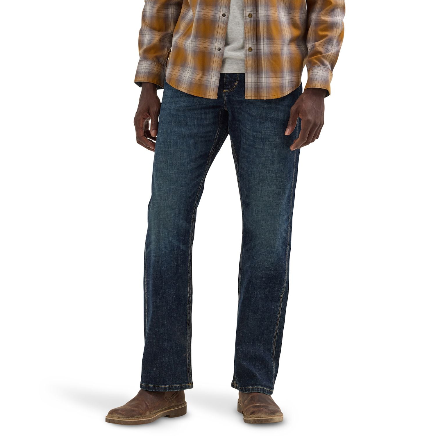 Men's Wrangler Peak Comfort Relaxed Fit Bootcut Jeans Color: Calaboose ...