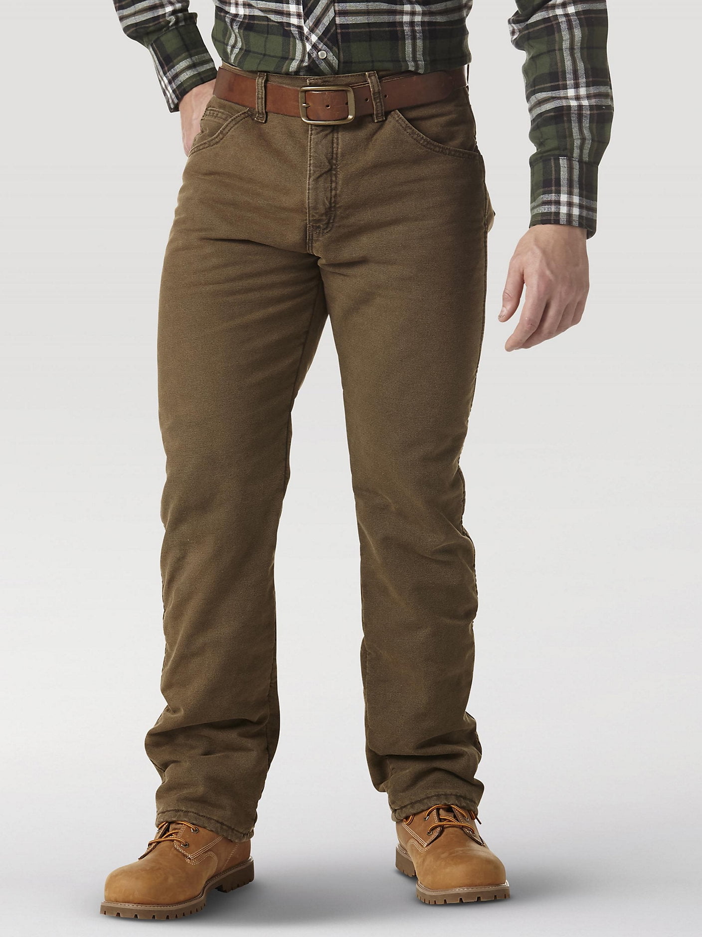 Men's Wrangler Rugged Wear Thermal Jean - Night Brown - Walmart.com