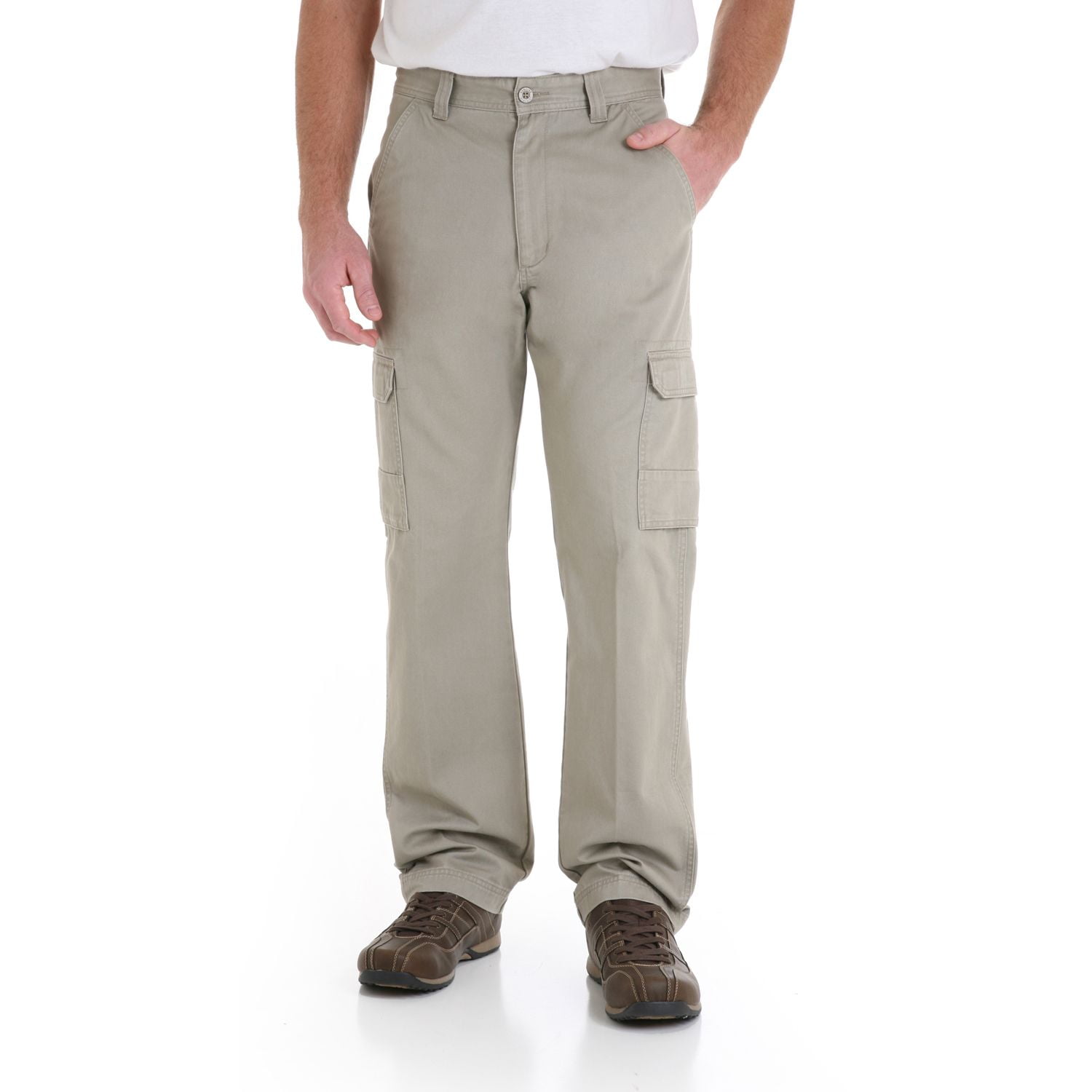 Men's Wrangler Twill Cargo Pants Color: Burlap Size: 33X32 - Walmart.com