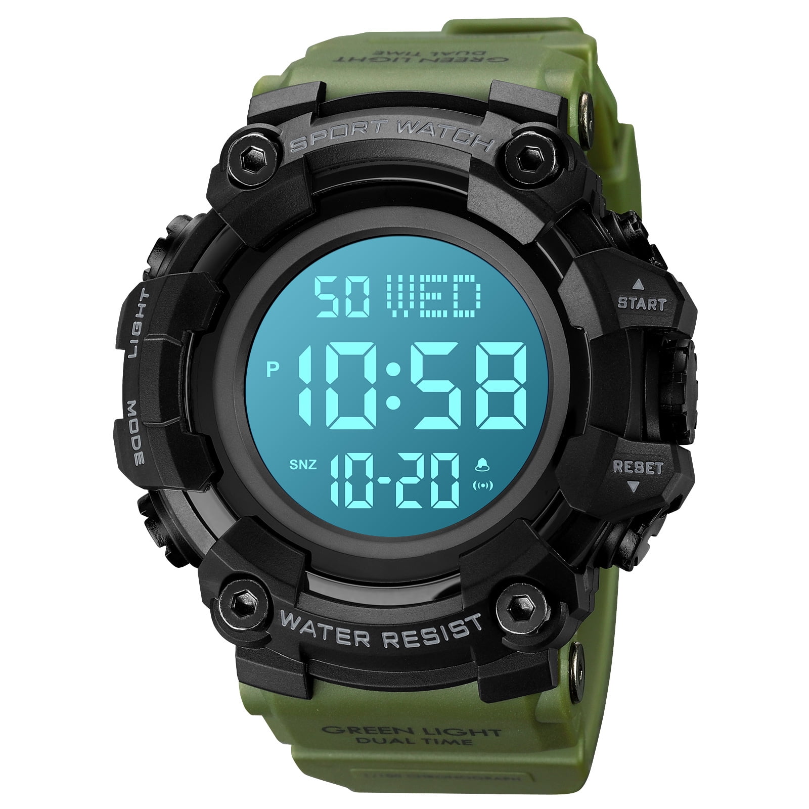 Men's Wristwatch, SKMEI Waterproof Stopwatch Alarm LED Back Light ...