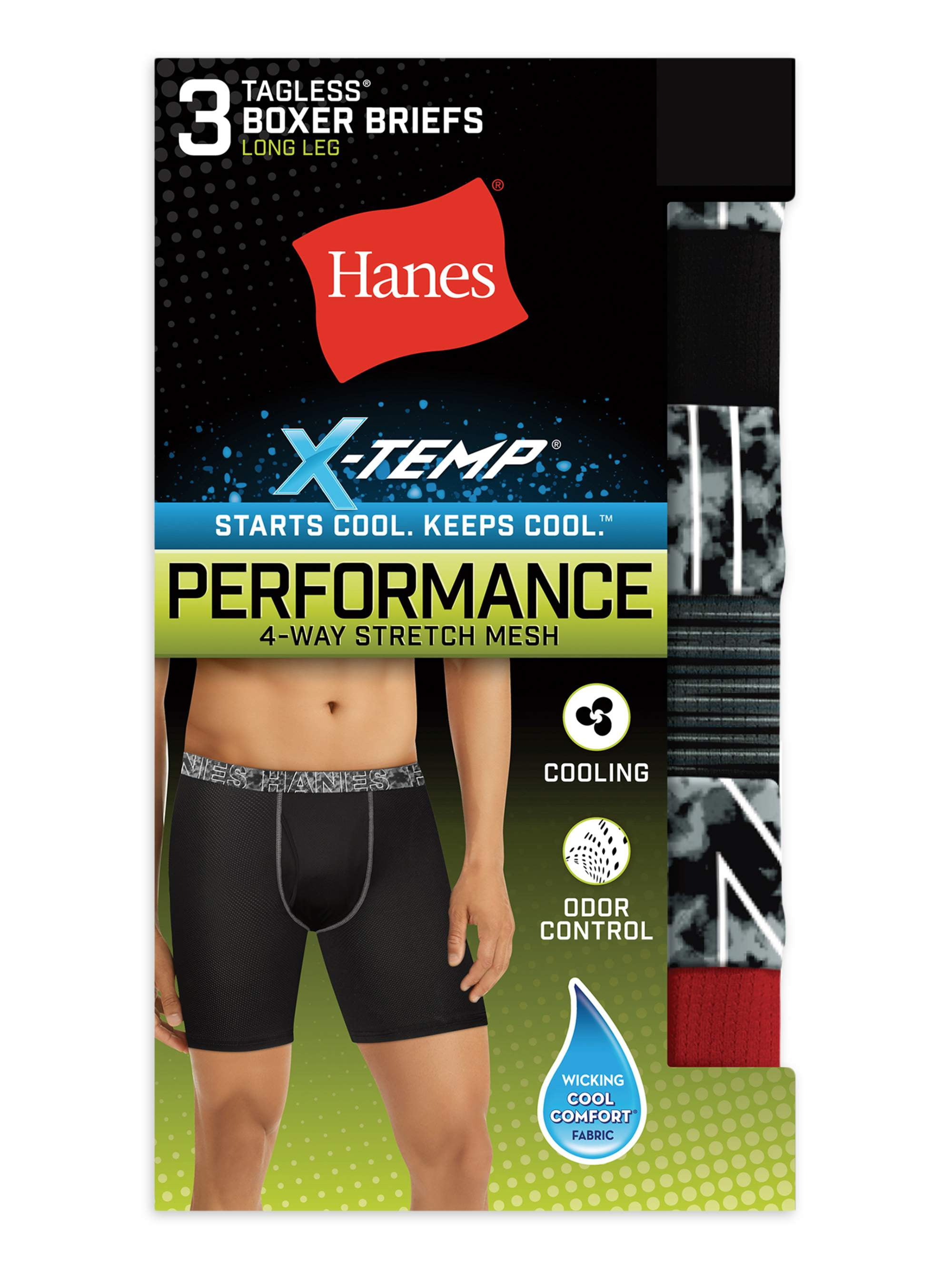 Men's X-Temp Lightweight Boxer Briefs, 3 pack - Walmart.com